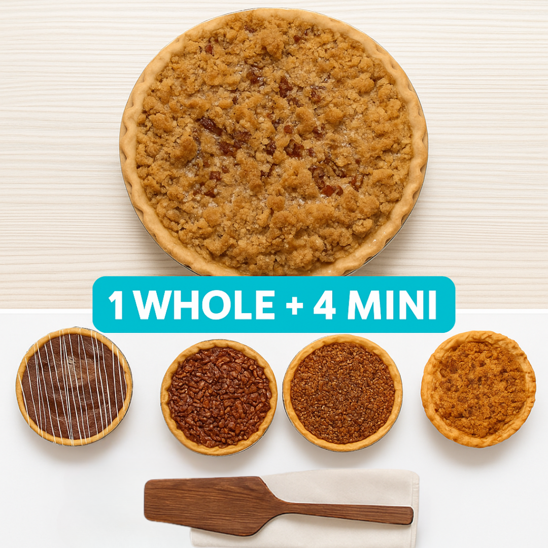 Whole Pie + Mini Pies Sampler | Fresh-Baked | Pie in the Sky Pie Co.